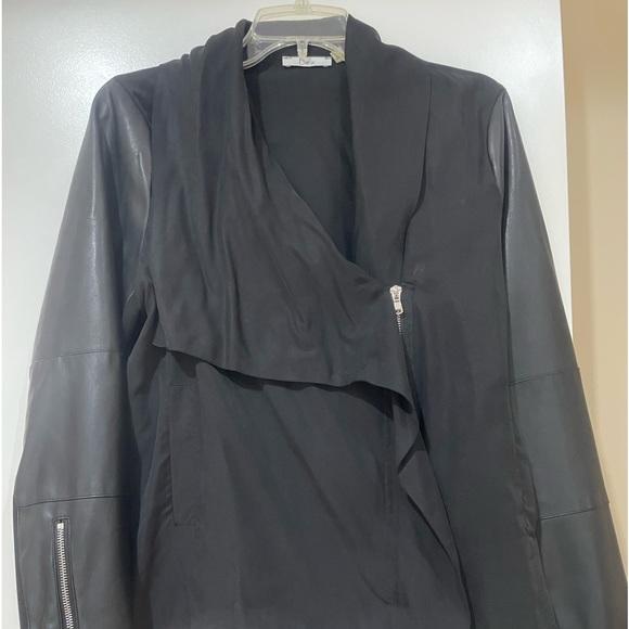 Dex | Jackets & Coats | Dex Black Jacket With Leather Sleeves | Poshmark